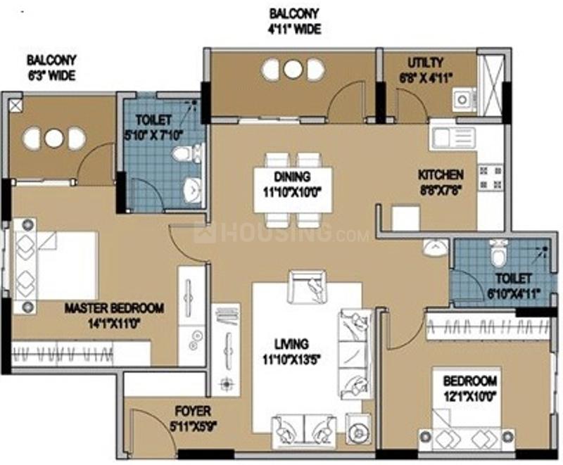 Oceanus Greendale IInd Phase Floor Plan Horamavu, Bangalore