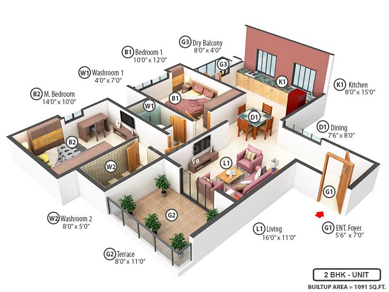 Concord Portia Floor Plan Balewadi, Pune