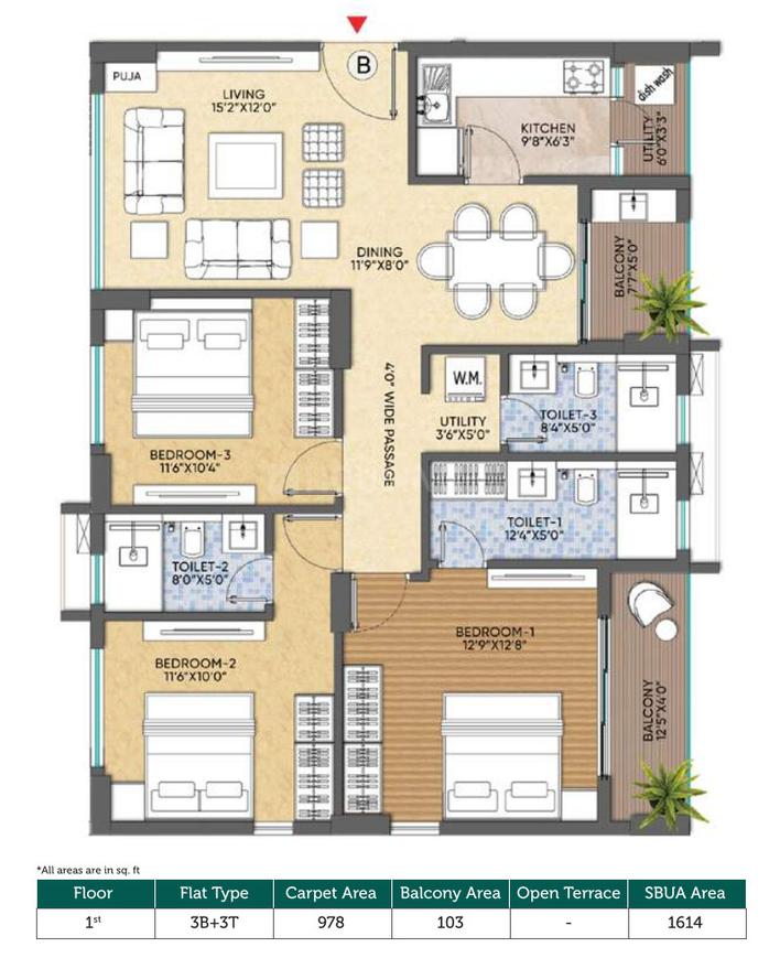 Realmark Amora in Tollygunge, Kolkata - Price, Reviews & Floor Plan