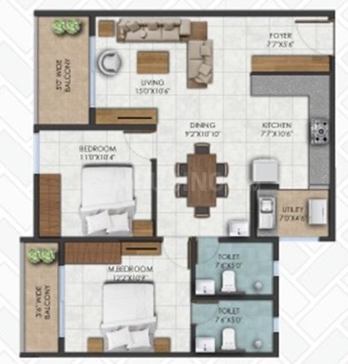 Emmanuel Ashley Park Floor Plan Bommanahalli, Bangalore