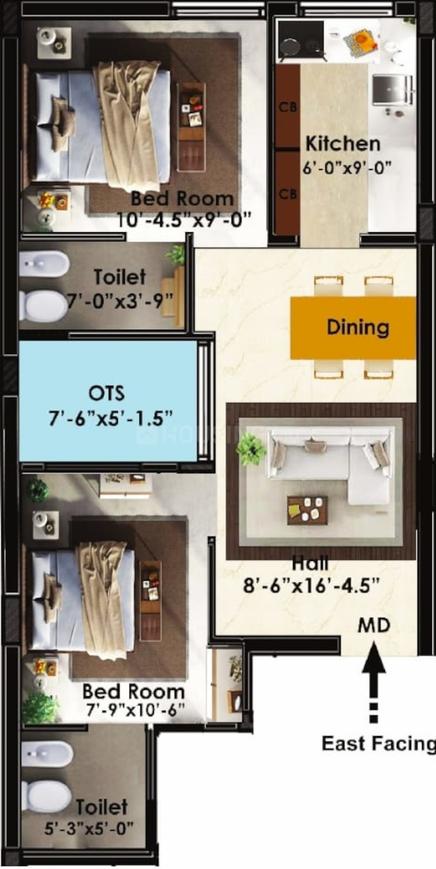 Esha Thai Haridra Floor Plan Adambakkam, Chennai