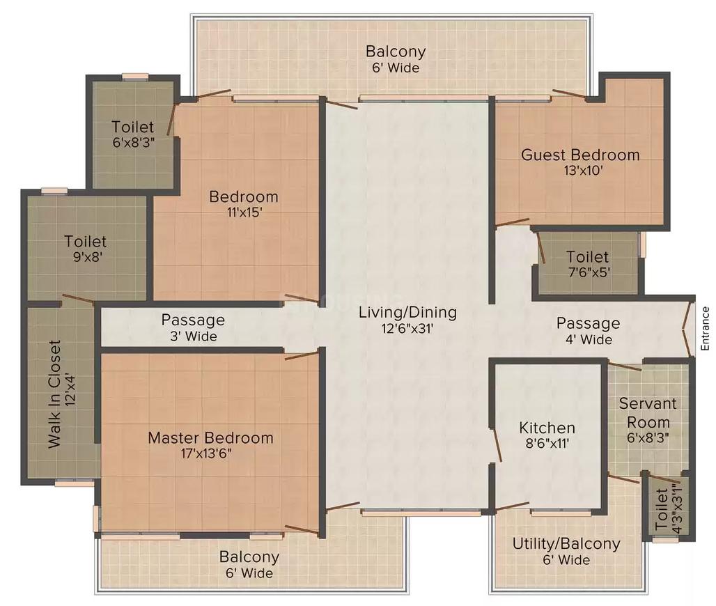 TDI Tuscan Signature Floor Plan Kundli, Sonipat