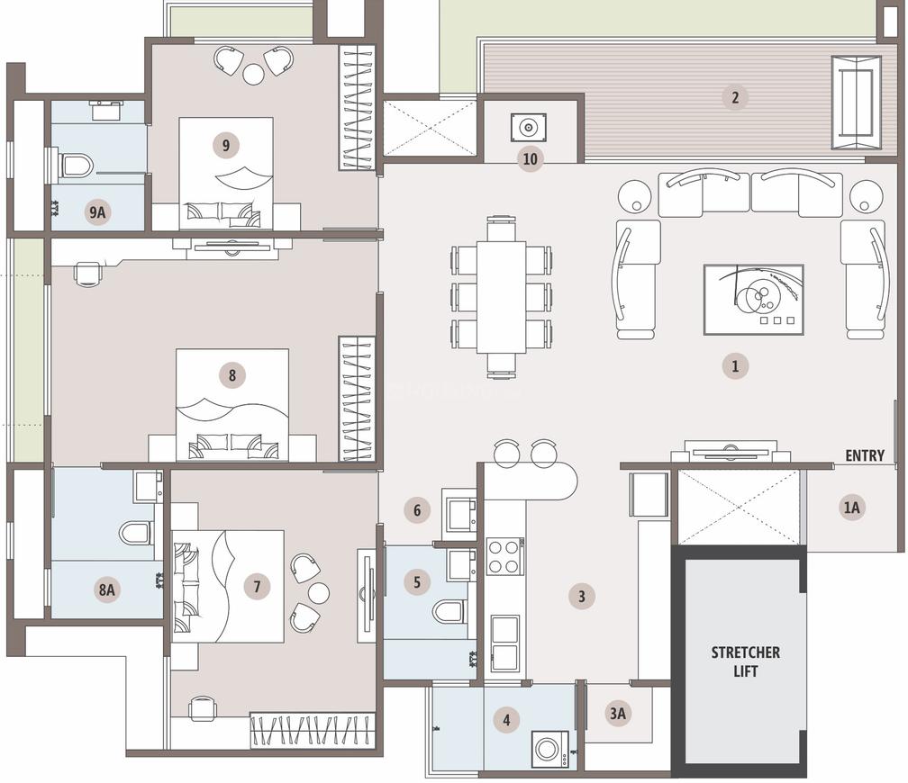 Sadhna Skywalk Luxuria Floor Plan Gota, Ahmedabad