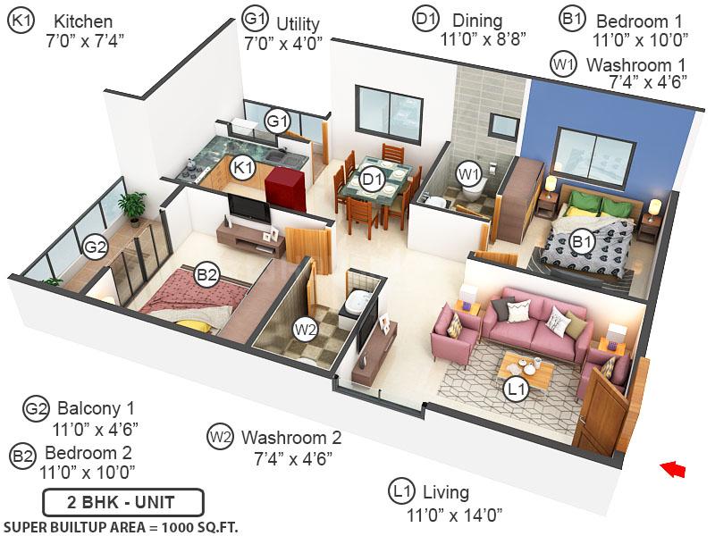 Saranya Sannidhi Floor Plan Whitefield, Bangalore