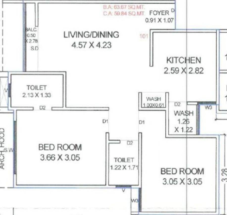 Siddhi Trinetra Skydeck Floor Plan Muj Mahuda, Vadodara
