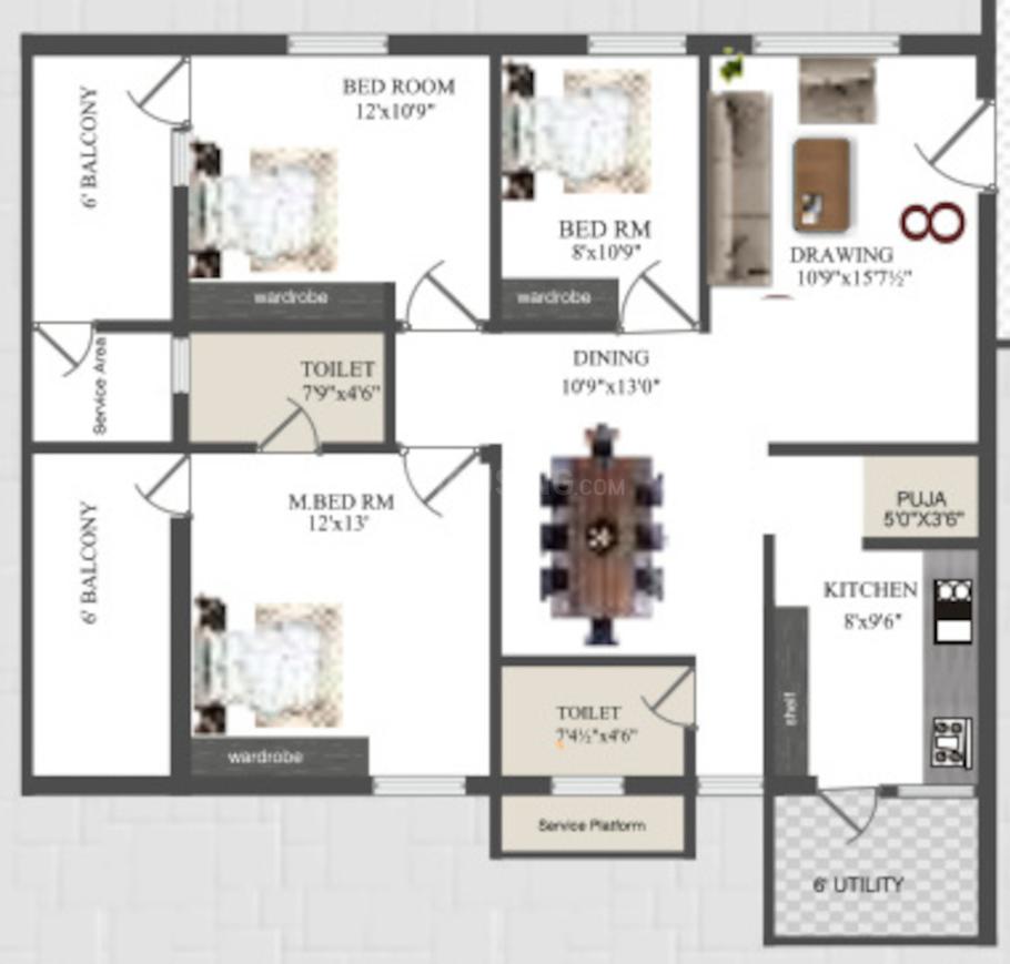 Quorizon Navya Symphony Floor Plan Bachupally, Hyderabad
