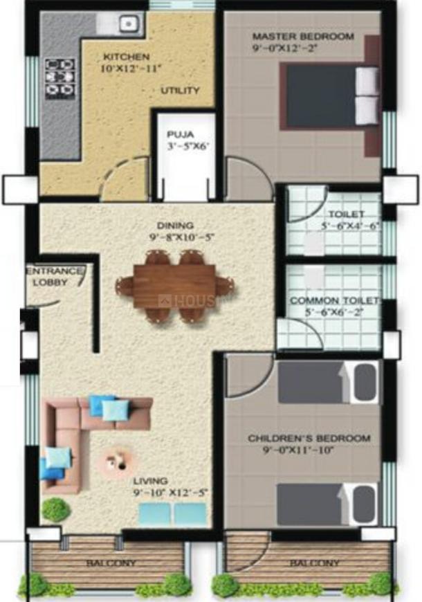 R K Shiva Sai Enclave Floor Plan Hospete, Bellary