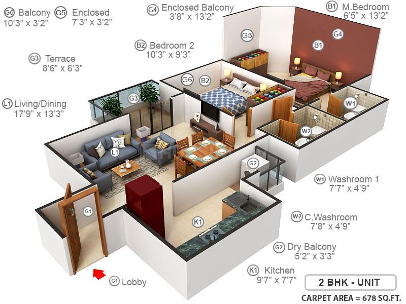 Kumar Prospera A1 And A2 Floor Plan Hadapsar, Pune