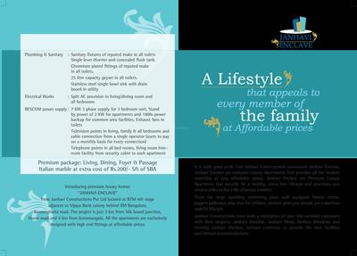 Janhavi Enclave Brochure Bommanahalli, Bangalore