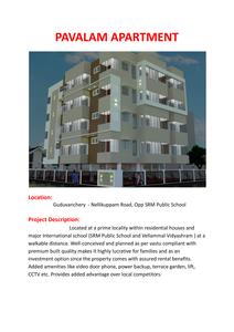 Aura Pavalam Apartments in Guduvancheri, Chennai - Price, Reviews ...