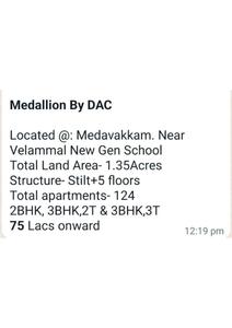 DAC Medallion in Medavakkam, Chennai - Price, Reviews & Floor Plan