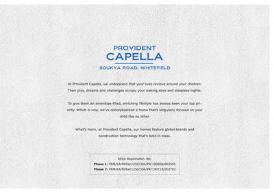 Provident Capella in Soukya Road, Bangalore - Price, Reviews & Floor Plan